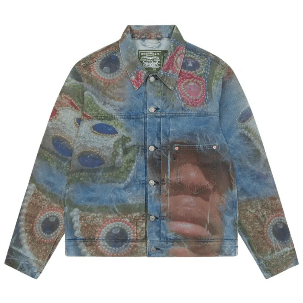Denim Tears x Levi's Big Chief Demond Type-1 Jean Jacket 'Multicolor ...